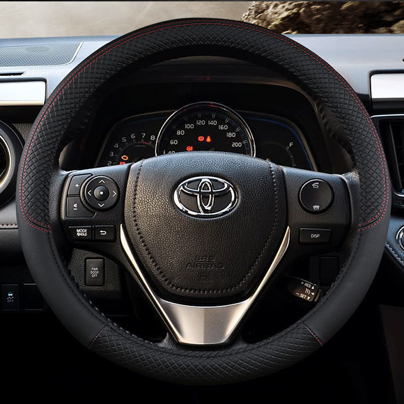 Toyota Leather Steering Wheel Cover Vios Wigo lnnova Fortuner Avanza ...