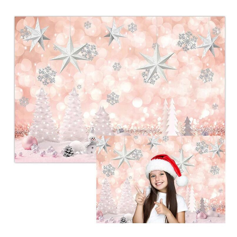 Winter Wonderland Party Backdrop for Photography Rose Gold Christmas ...