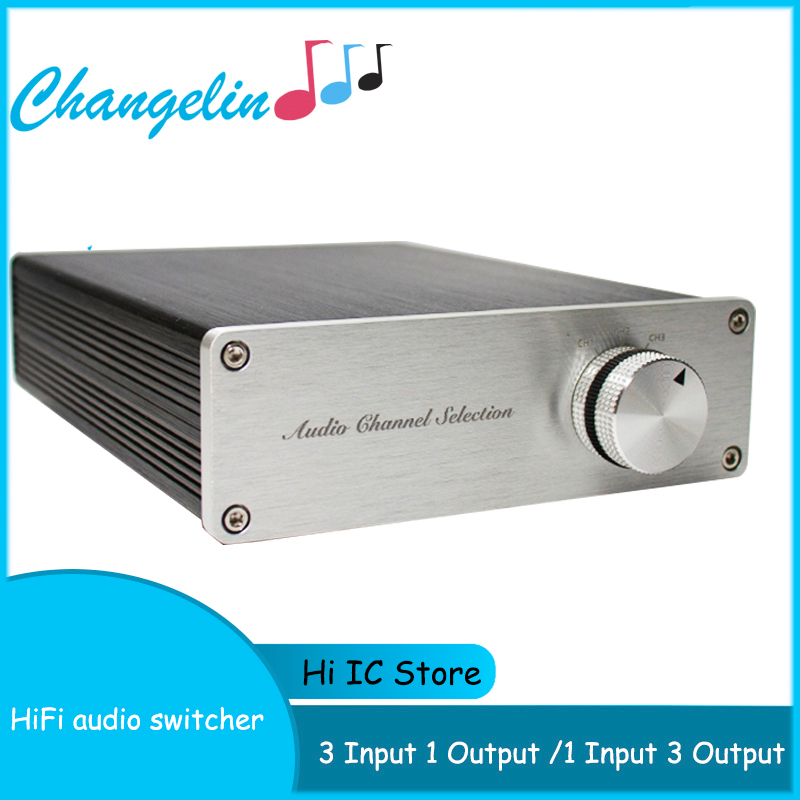 3 Input 1 Output 1 Input 3 Output Lossless Audio Signal Switcher Switch Selector Hifi Audio