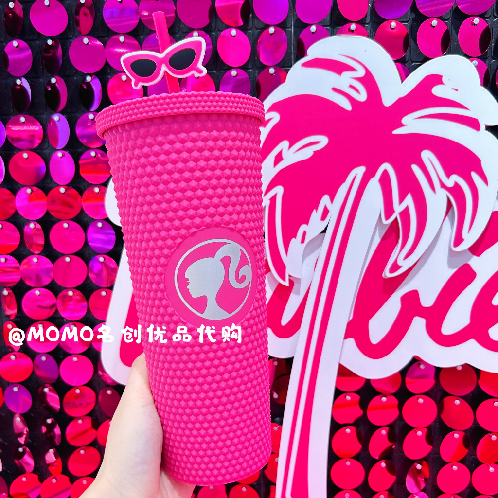 Miniso Barbie Series Durian Straw Cup 700ml Girls Pink Cup Water Cup ...