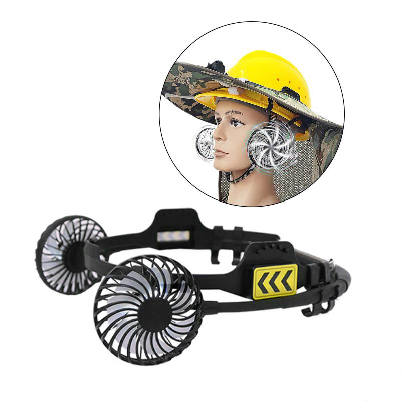 Portable Hard Hat Fan with Night Light, Fit Most Caps Style Safety ...
