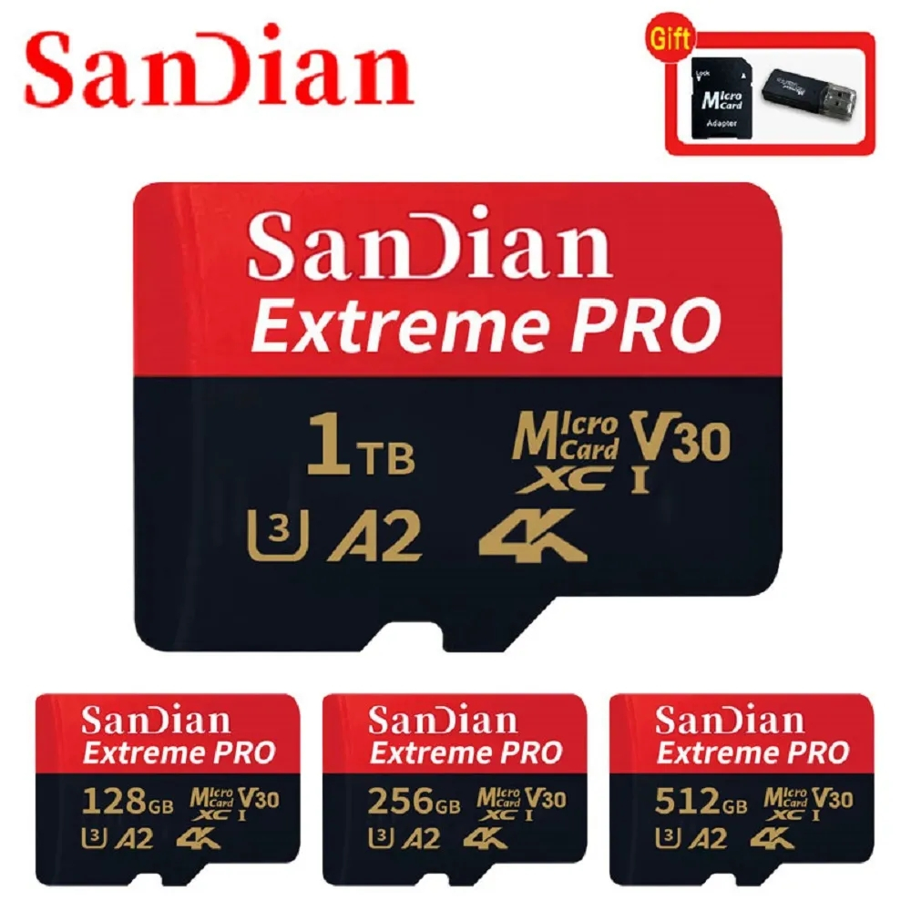 Micro SD Card 128GB 256GB Class 10 A2 High Speed Memory Card U3 4K ...