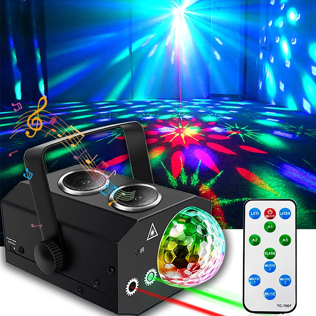 72 Patterns Laser Magic Ball KTV Bluetooth Sound Control Stage Strobe ...
