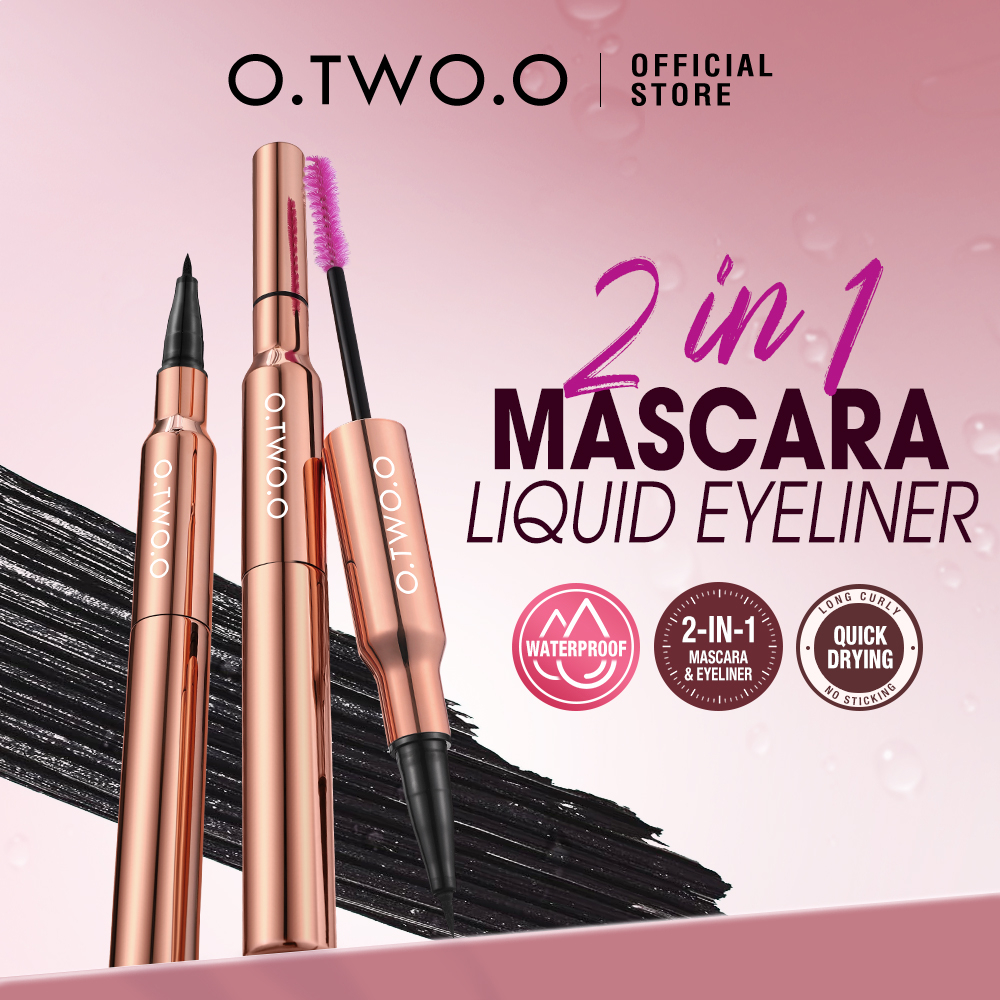 O.TWO.O 2 In 1 Eyeliner Mascara Long Lash Waterproof Long Lasting 24H ...