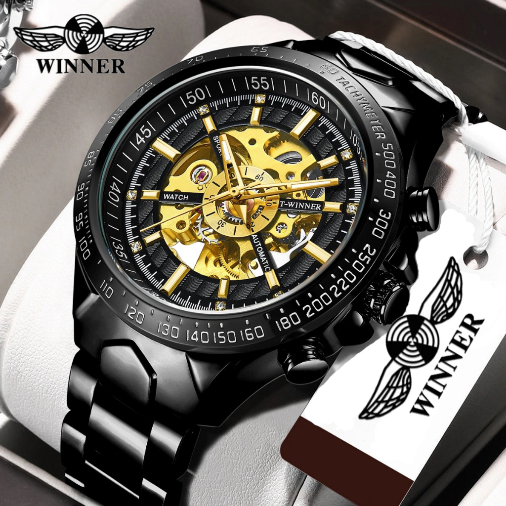 WINNER Mens Watches Automatic Mechanical Watches For Men stainless ...