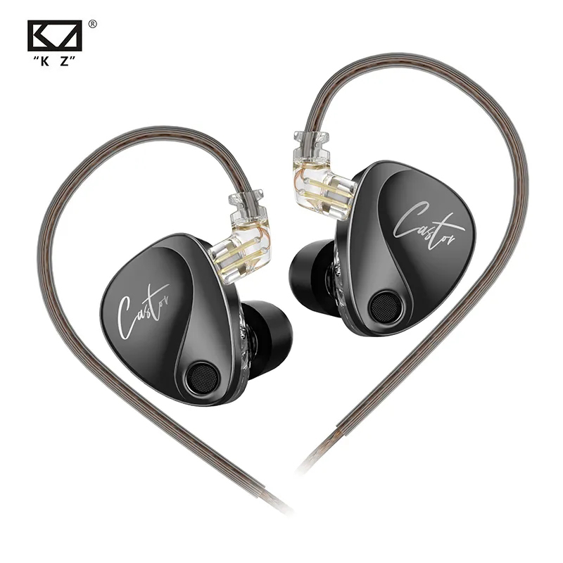 KZ Castor In Ear HiFi Earphone 2 Dynamic High-end Tunable balanced armature Earphones Monitor ...
