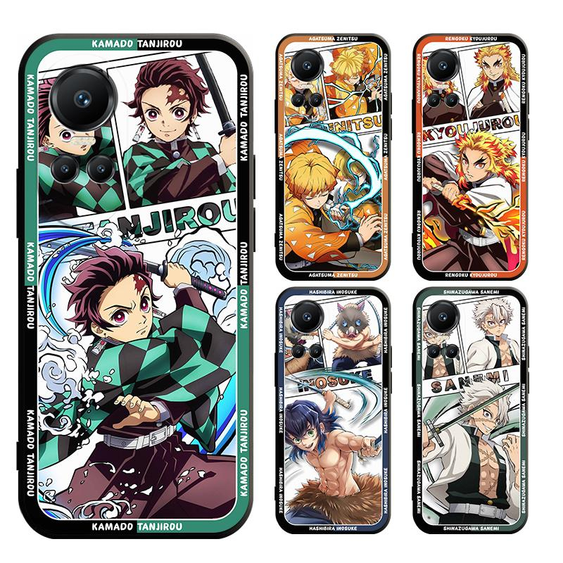 casing for OPPO Reno 12 12F 11F 11 10 8T PRO PLUS 4G 5G Demon Slayer Matte Case Soft Cover ...