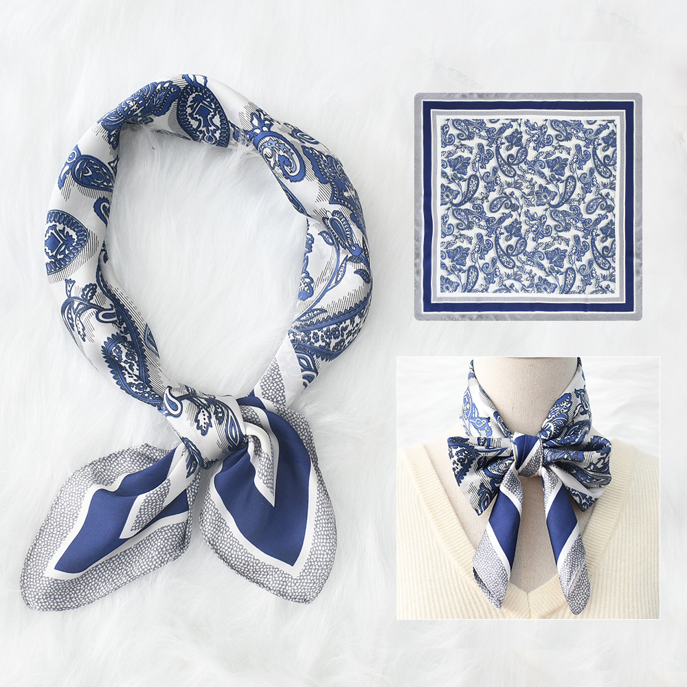 70*70cm Fashion Handkerchief Neck Scarf For Women Small Shawl Silk ...