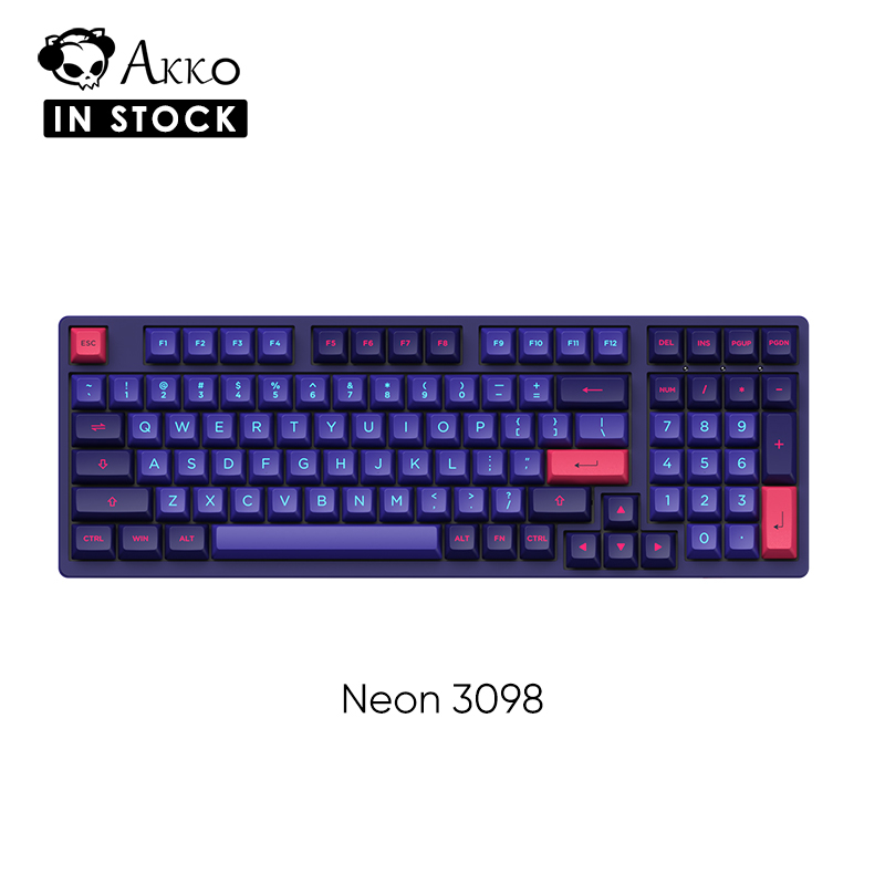 Akko Neon 3098S Wired Mechanical Gaming Keyboard with ASA Double-shot ...