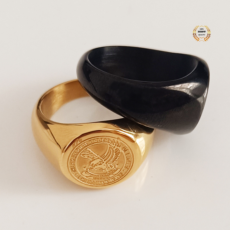 High Quality Pure Stainless Steel High Polishing 18K Gold-Plated Solid ...