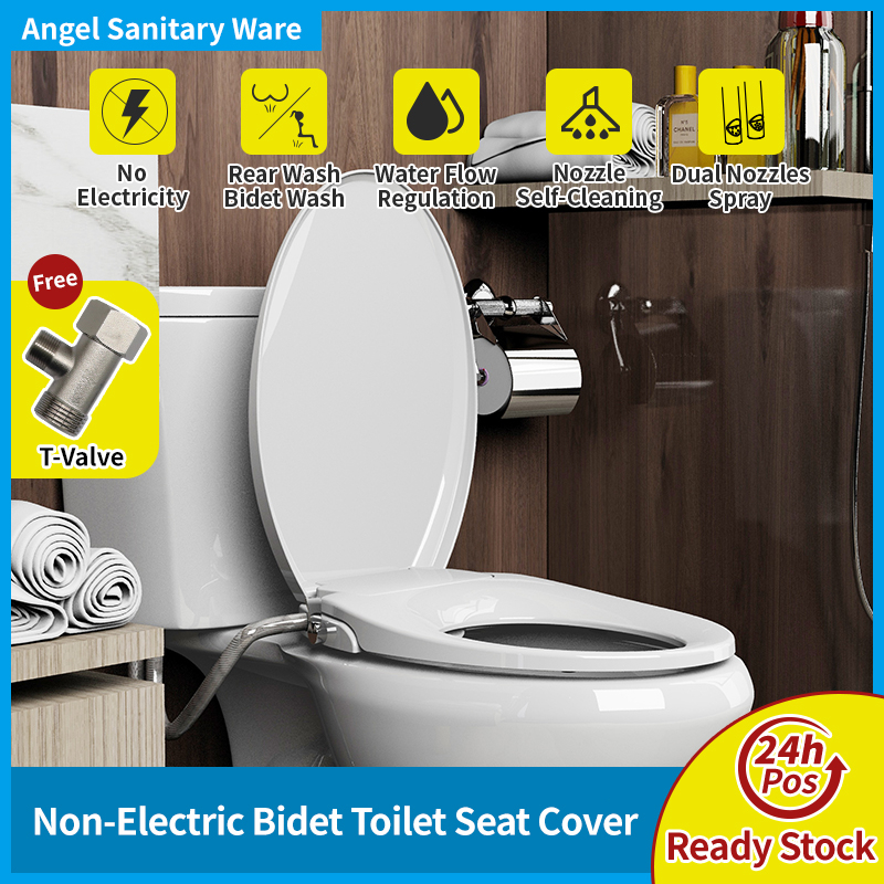 Non-Electric Bidet Toilet Seat Cover Bidet Attachment Adjustable Water ...