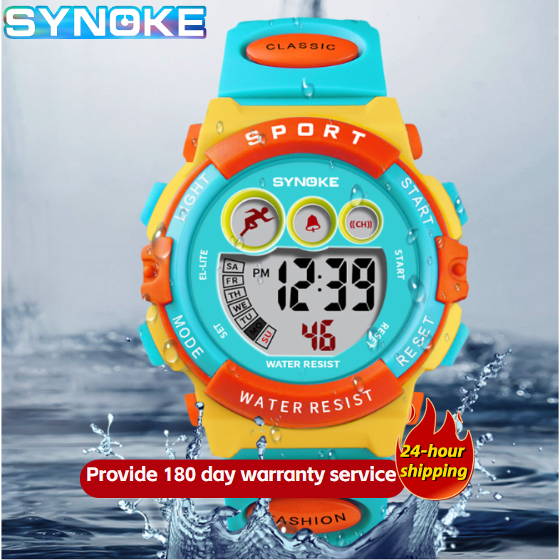 SYNOKE Children Watches Kids Luminous Watches LED Colorful Flash ...