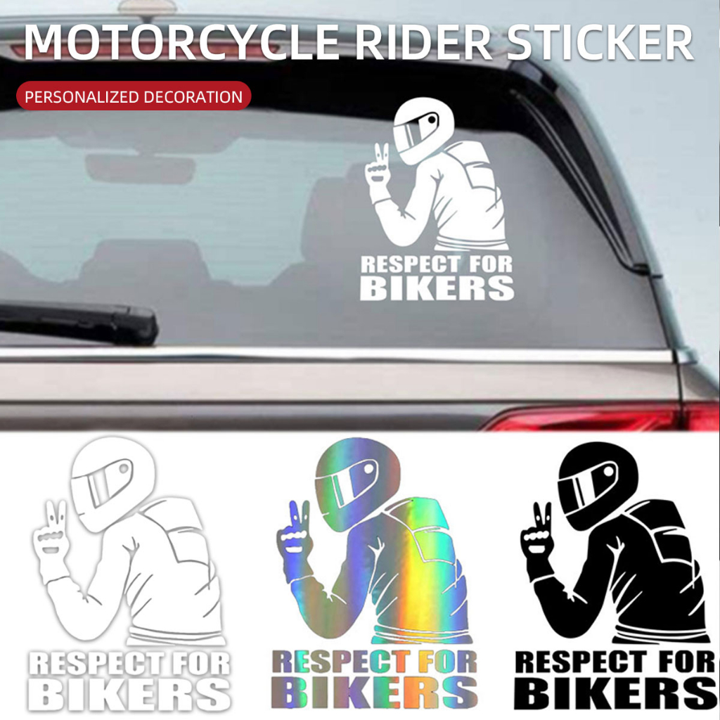 Cyclists Reflective Sticker Decal Respect for Bikers motorcycle sticker ...