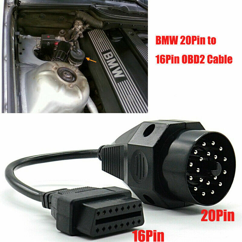 20 Pin to 16 Pin OBD2 Adapter Connector Cable Scanner for BMW E36/E38/E39/E46/Z3 | Shopee ...