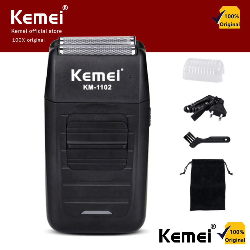 Kemei Beard Shaver Machine Rechargeable Cordless Shaver For Men Twin ...