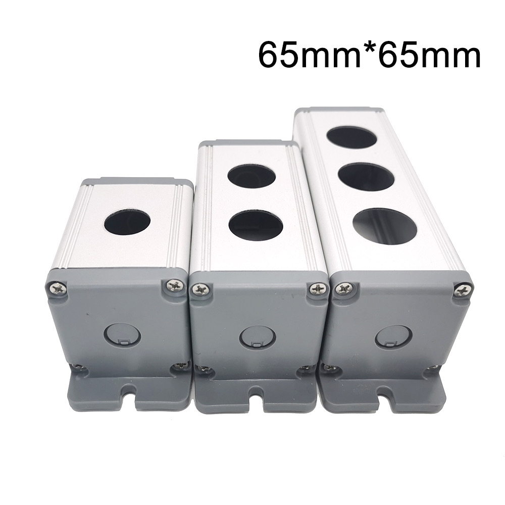 65*65mm 1-hole 2-hole 3-hole Waterproof Aluminium Alloy Push Button ...