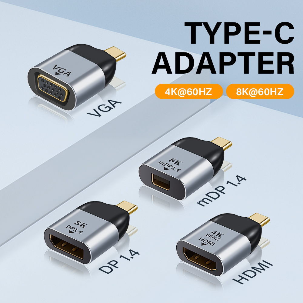 USB Type C to HDMI/VGA/DP Display Port /MINI DisplayPort Converter ...