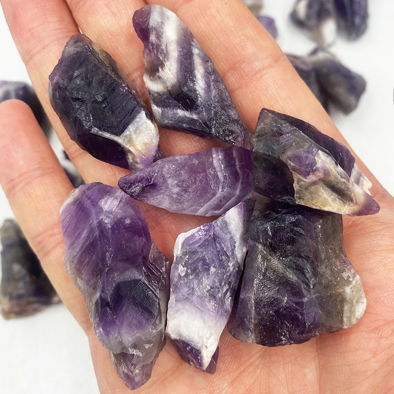 100gram/pack Natural Dream Amethyst Raw Stones Rough Healing Crystal ...