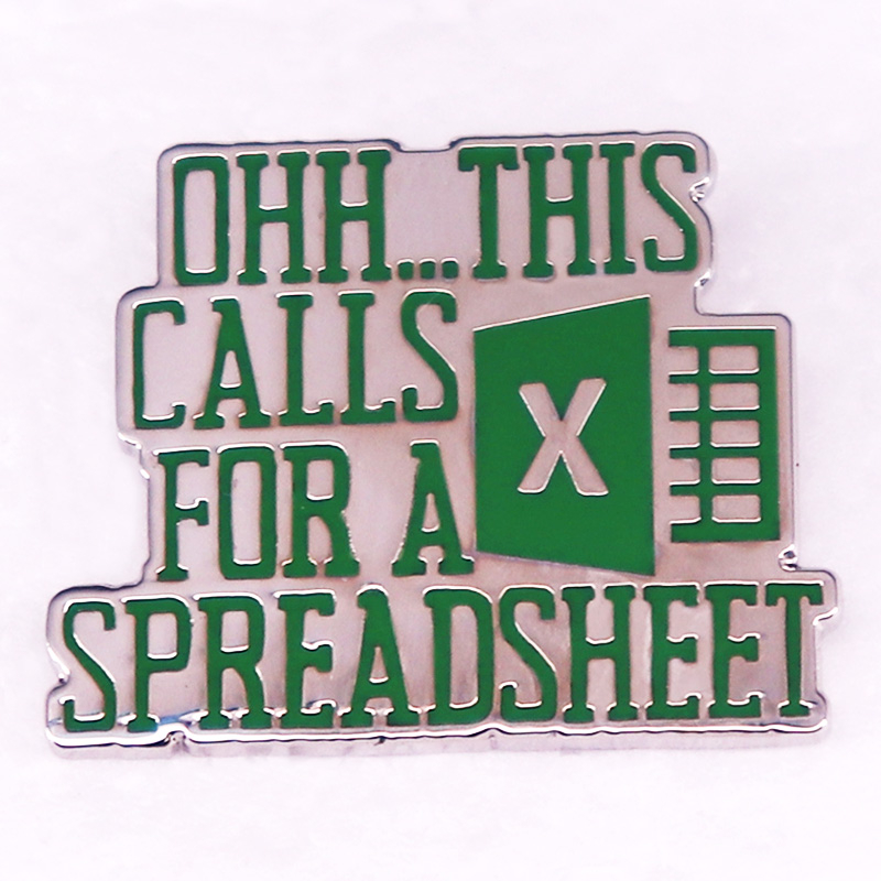 Ooh This Calls For A Spreadsheet Enamel Pin brooch jewelry Accessories ...
