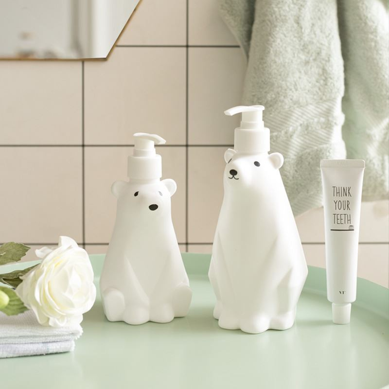 Polar Bear Bathroom Lotion Soap Dispenser Shampoo Shower Gel Container ...