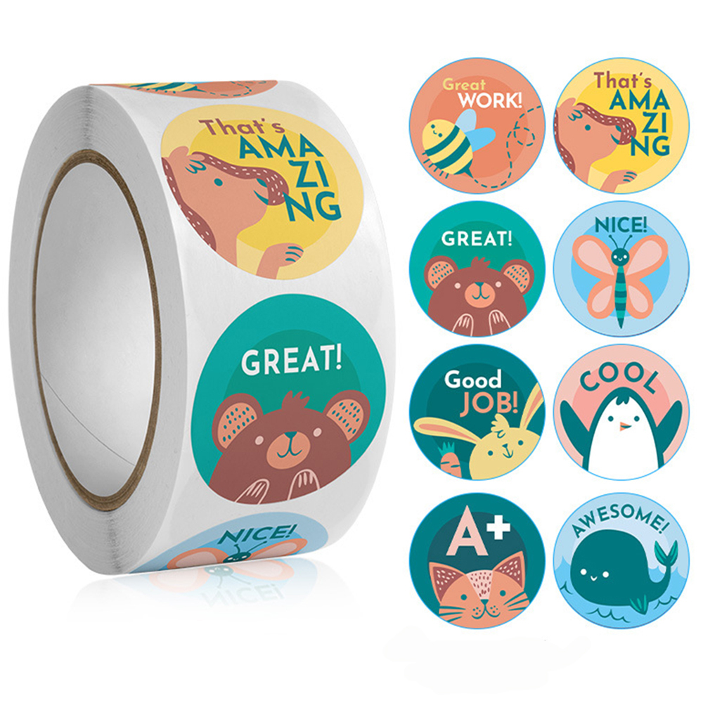 500PCS Cute Reward Stickers for School Encouragement 1inch Paper ...