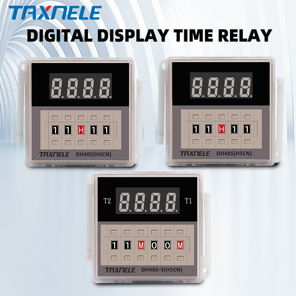 DH48S-S DH48S-1Z DH48S-2Z Digital Electronic Timer Relay Controller AC220V DC24V 12V with socket ...