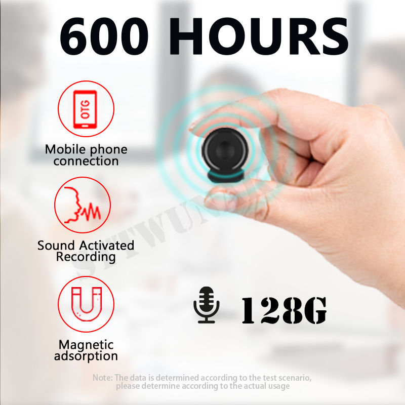 Mini voice recorder 600 hours digital recording device professional ...