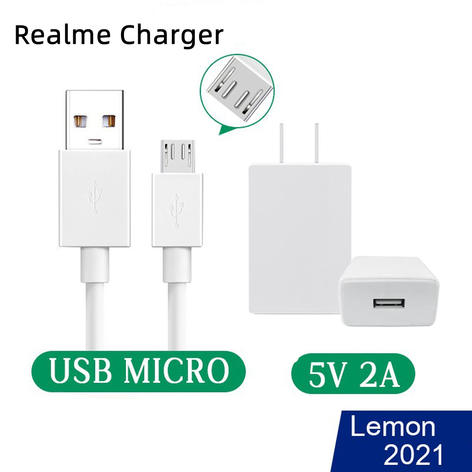 Realme Travel Charger Universal Micro usb Data Cable Android Fast ...