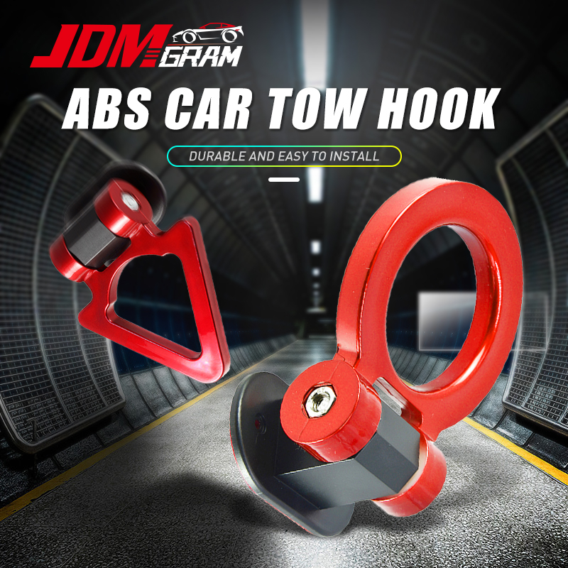 JDMGRAM ABS Car Towing Hook Universal Auto Paste Dummy Tow Hitch ...