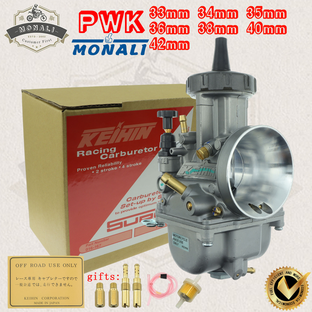 ⭐️ Ready Stock Keihin PWK Carburetor 33 34 35 36 38 40 42mm Free POWER ...