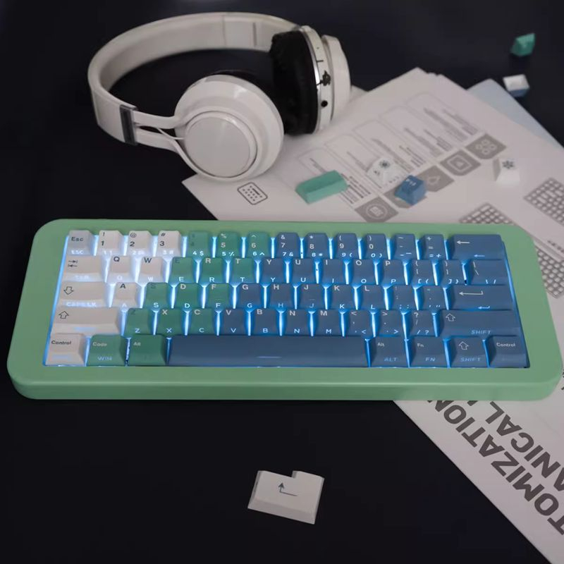 【Keycap Only】GMK Yeeti Side Engraving Shine Through Keycap 130 Keys ...