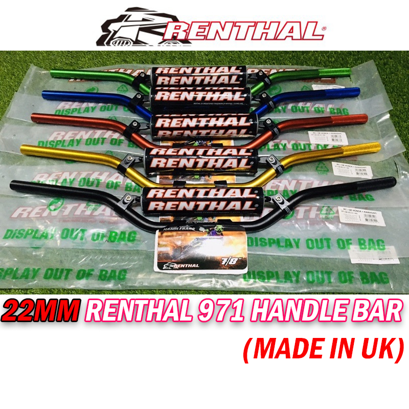 motorcycle 22MM renthal handle bar 971 bend (MADE IN UK) 7/8" universal ...