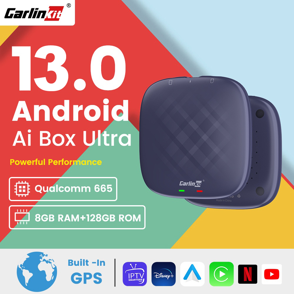 CarlinKit CarPlay Ai Box PLUS Android 13 8G+128G Wireless Android Auto CarPlay Adapter Qualcomm ...
