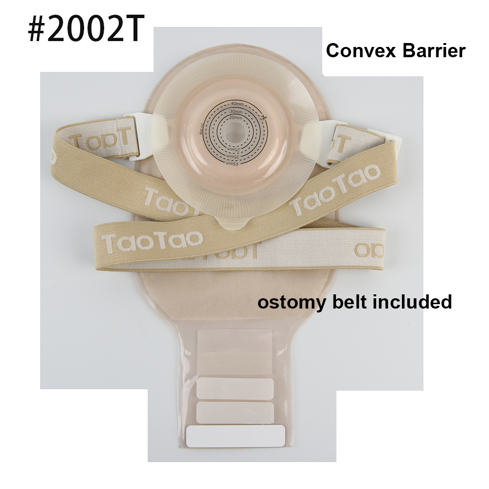 One piece Convex Ostomy Barrier Bag with Adjustable Colostomy Belt ...