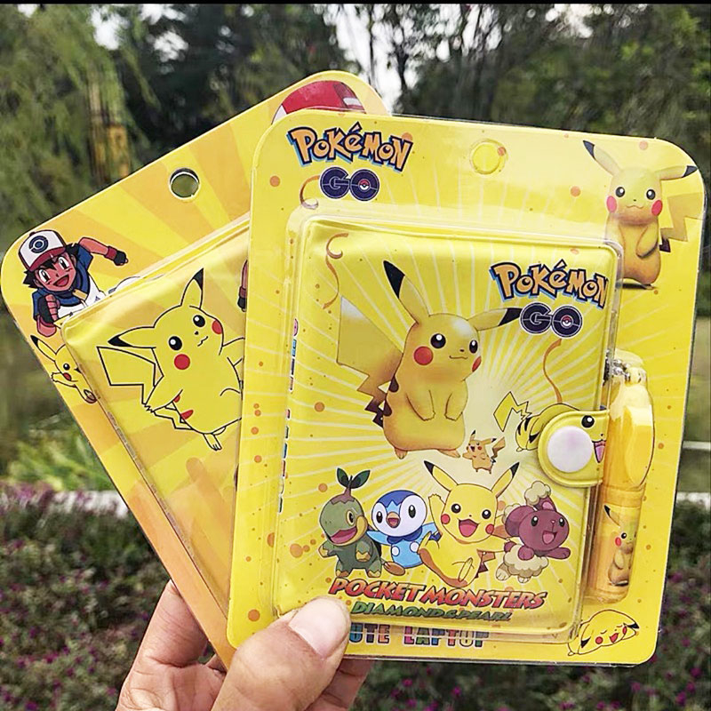 Pikachu Notebook Pokemon Writing Book With Anime Pen Student Stationery ...