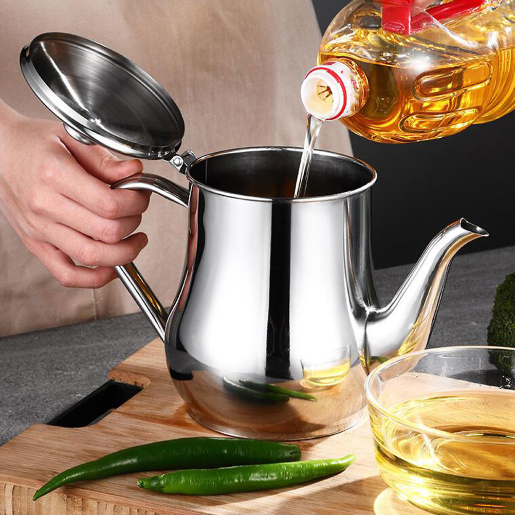 [READY STOCK] Soy Sauce Cruet Stainless Steel Oil Pot Metal Container ...