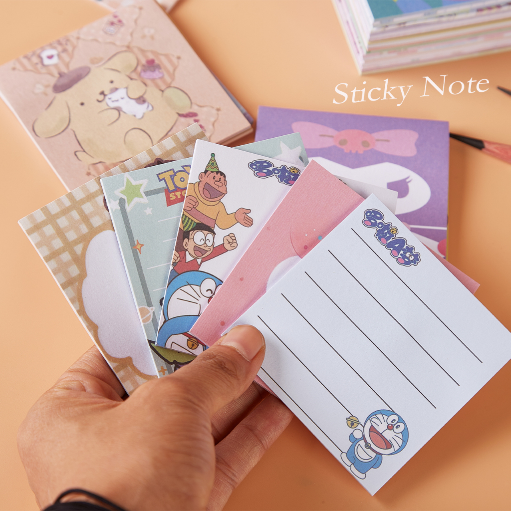 Cartoon Sticky Notes Sticky Note Paper 80 Pages Sticky Note Pad Cute ...