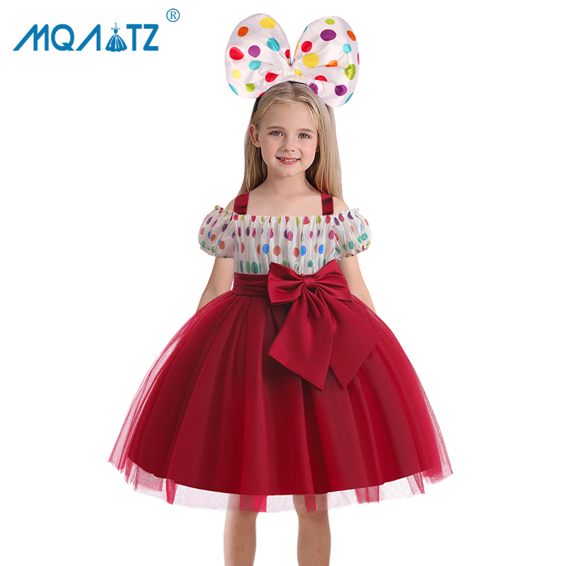 MQATZ Colorful Dots Carnival Halloween Cosplay Costumes Dress Girls ...