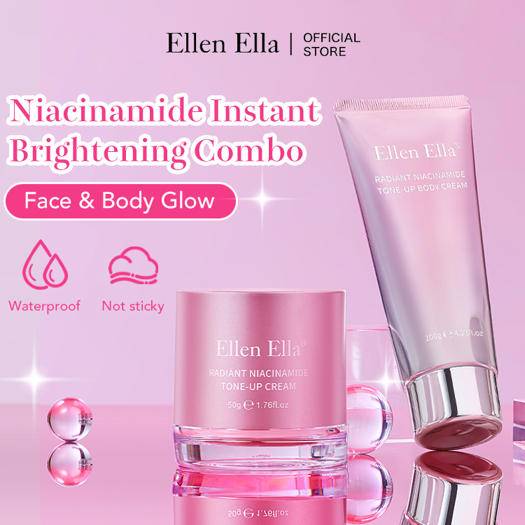 ELLEN ELLA Niacinamide Lotion Instant Brightening Combo 5% Niacinamide ...