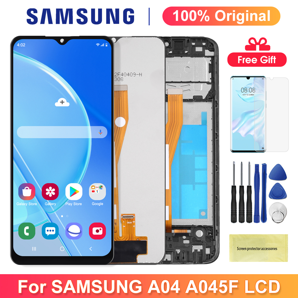 For Samsung A04 LCD A045 With Frame Display Touch Panel SM-A045F SM ...
