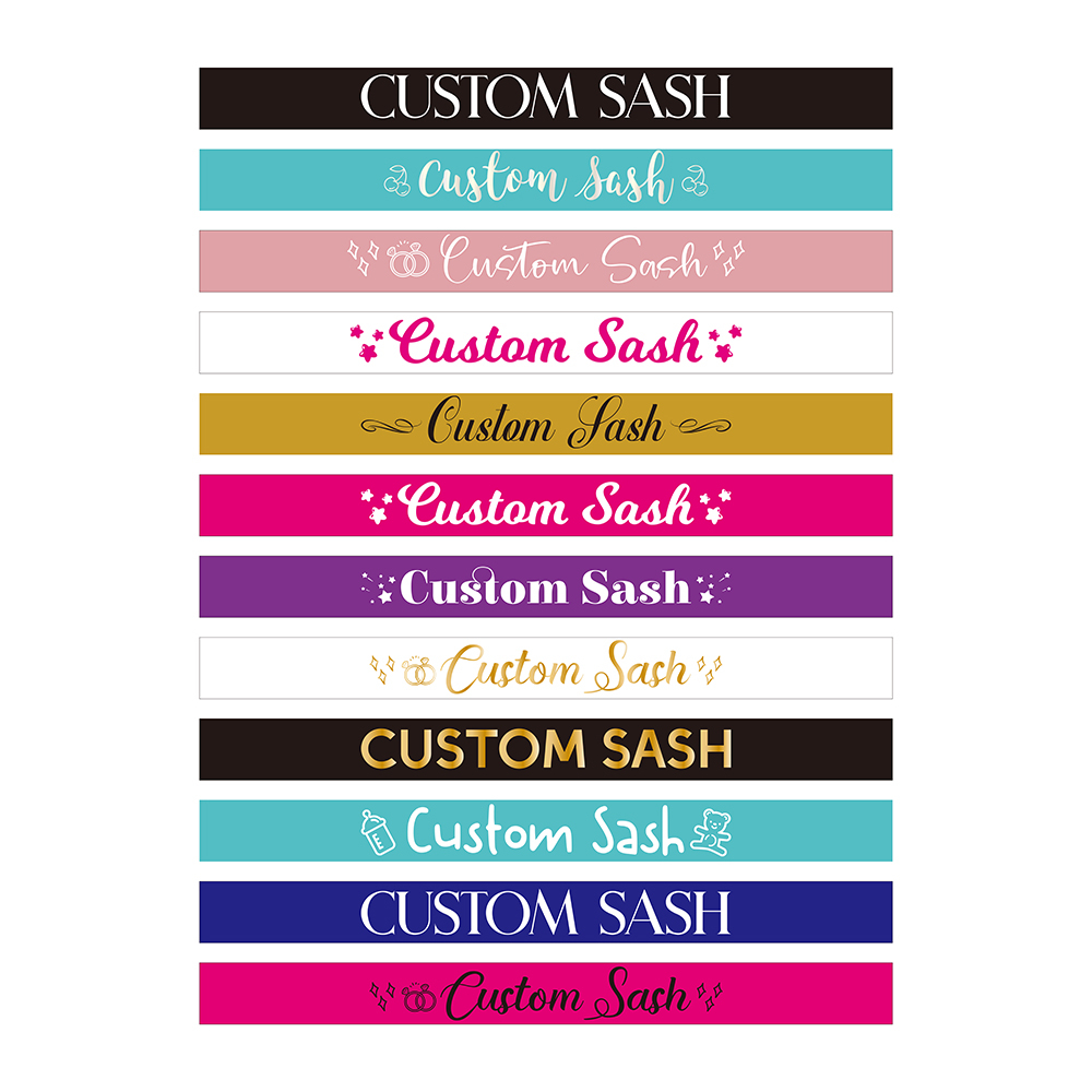 Personalized Custom any Text Party Sash for Birthday Bridal Shower ...