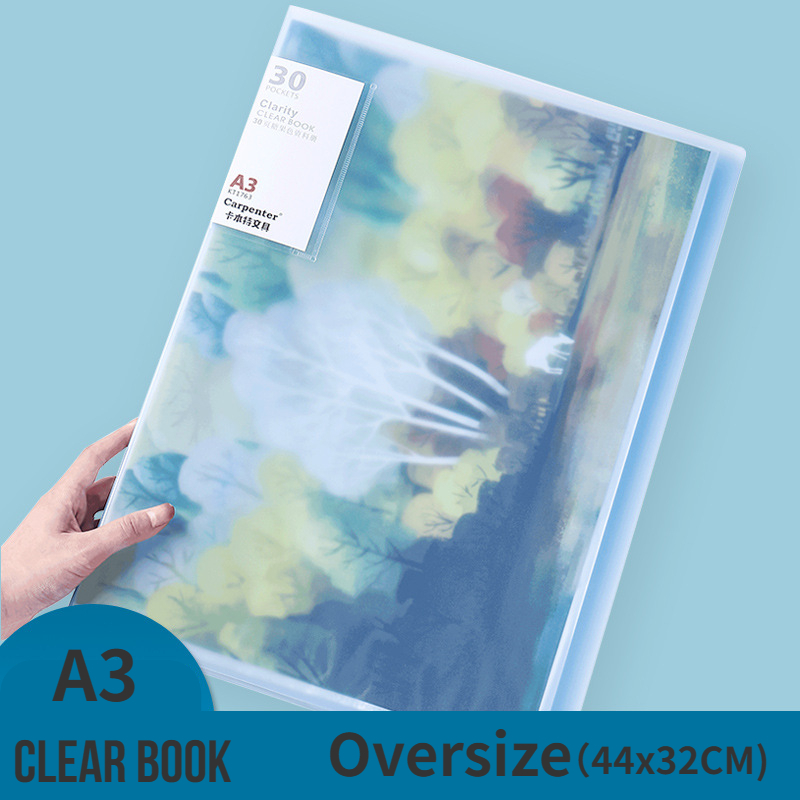 A3 Clear Book Transparent Insert Album Storage 8K Painting Favorites ...