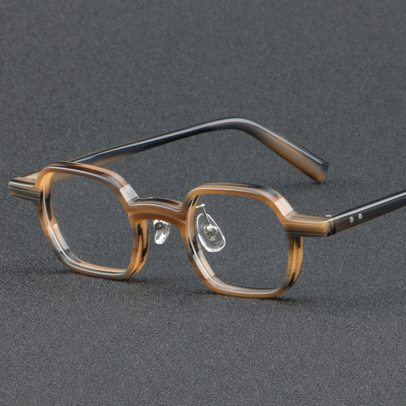 New Fashion Plate Small Square Eyeglasses Frame Japanese Series Vintage ...