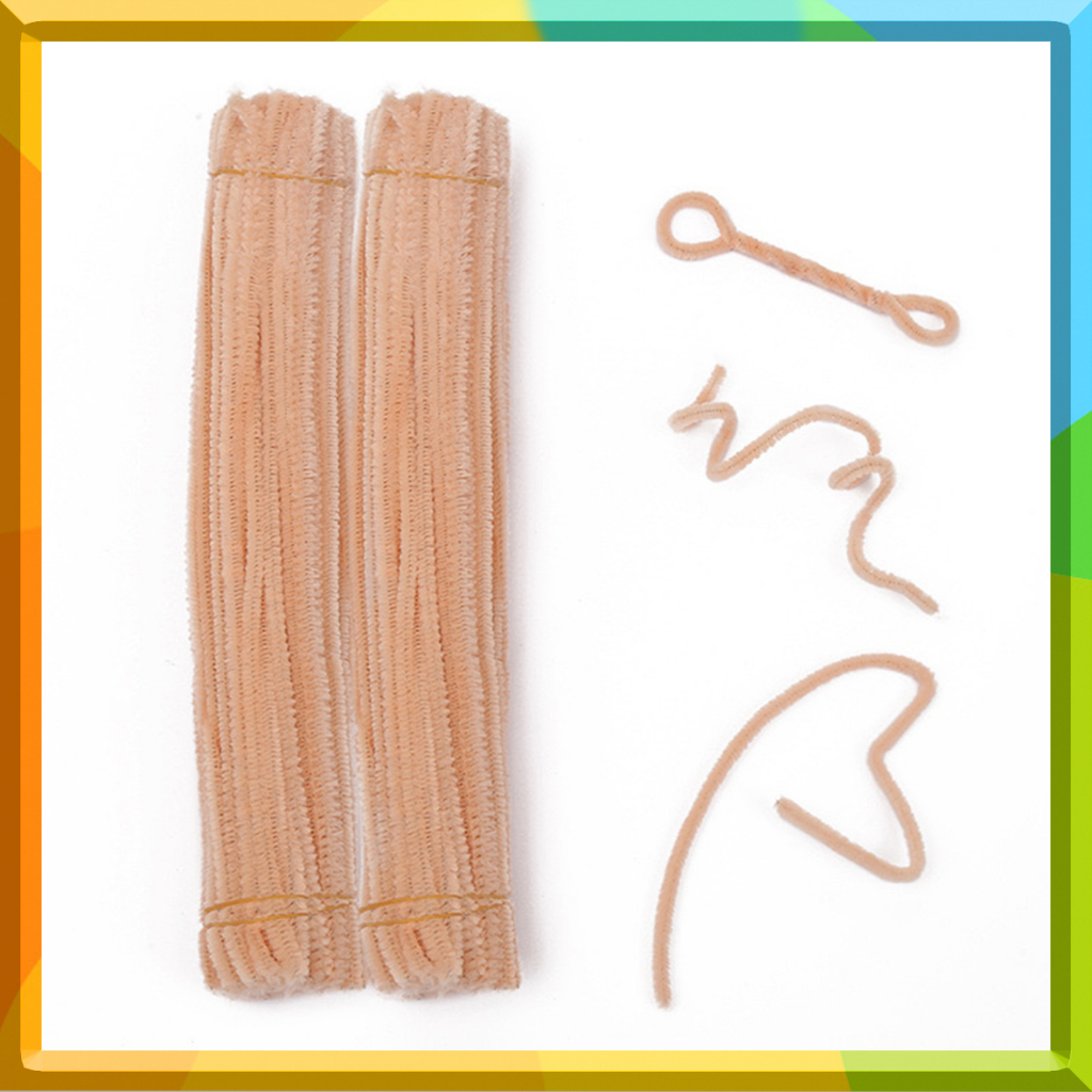 100PCS Fuzzy Wires | DIY Craft Stems | Colored Pipe Cleaners | Fuzzy ...