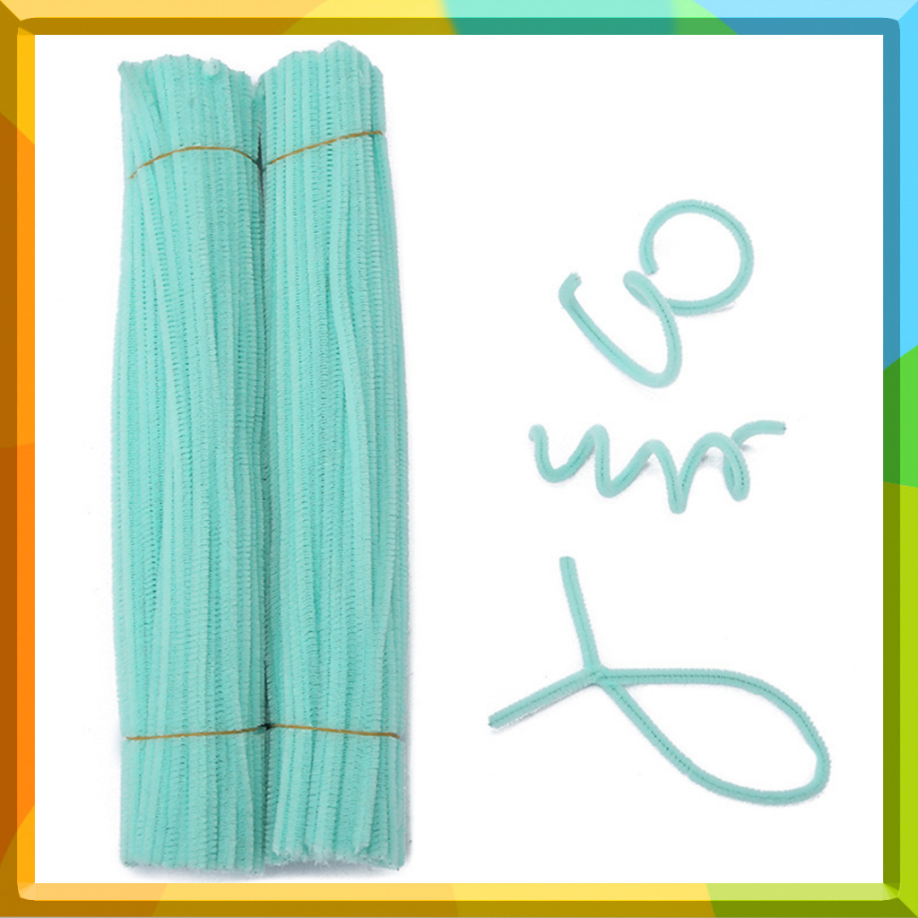 100PCS Fuzzy Wires | DIY Craft Stems | Colored Pipe Cleaners | Fuzzy ...