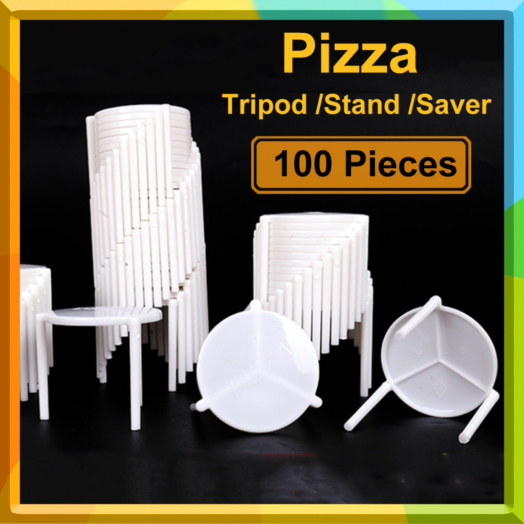 100PCS Pizza Stand Tripod | Disposable White Pizza Saver | Catering ...