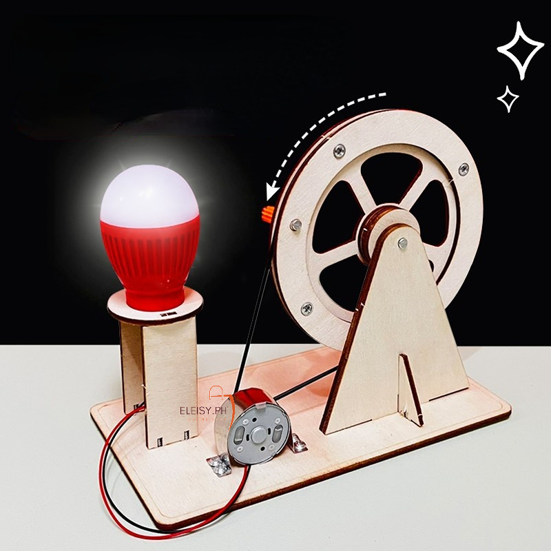 From PH DIY Hand Crank Generator Fun Teaching Prop Wooden 3D Puzzle for ...