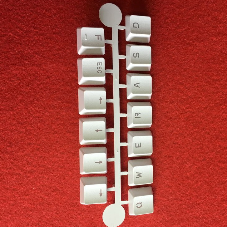 Mechanical keyboard keycap 13 white dual color keycaps waterproof keys ...