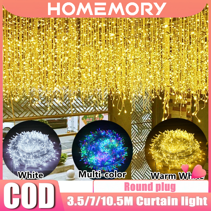 Homemory LED Curtain Lights Indoor Waterfall Fairy String Lights ...