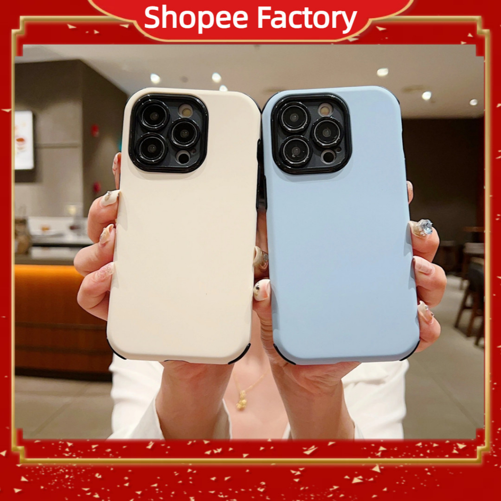 White Blue Skin-Friendly Feel Four-Corner Airbag Shock-resistant Simple ...